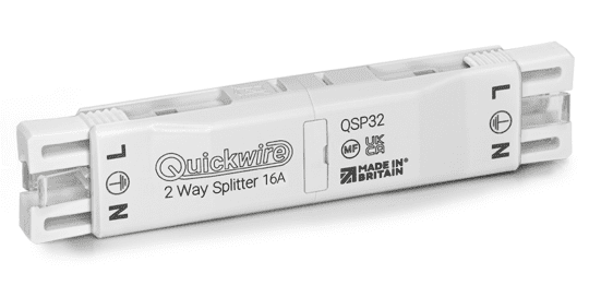 Maintenance free splitter junction box for lighting - Quickwire